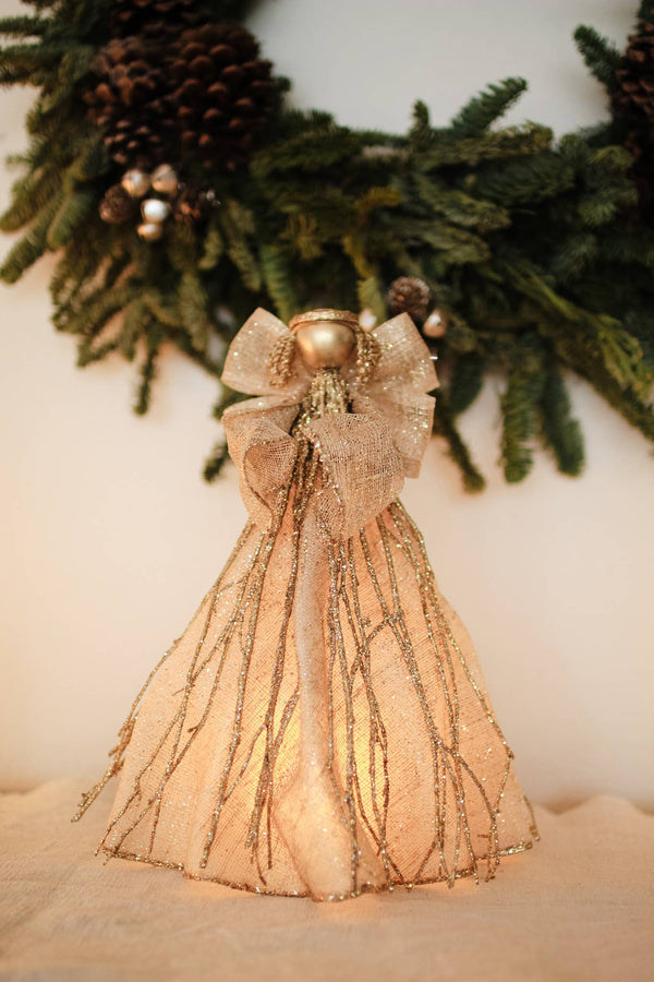 12" Sinamay/Twig Angel Tree Topper - Feelin’ Memphis LLC