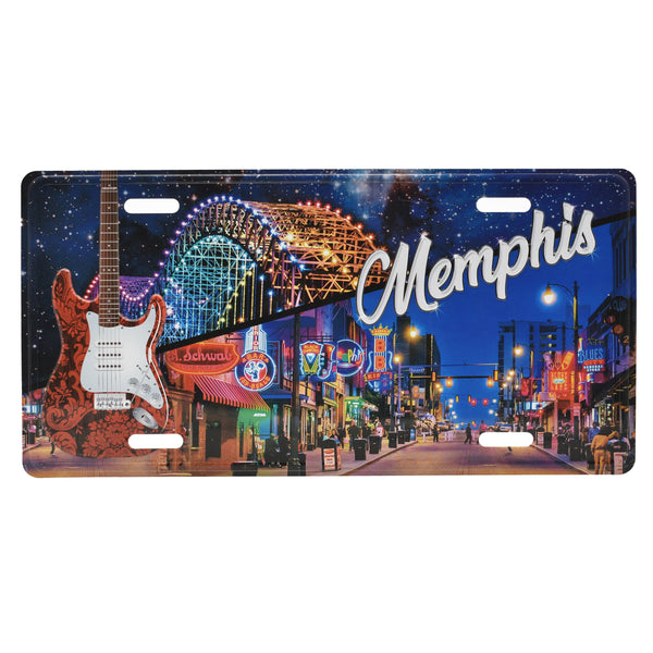 Memphis License Plate - Bridge Lights - Feelin’ Memphis LLC