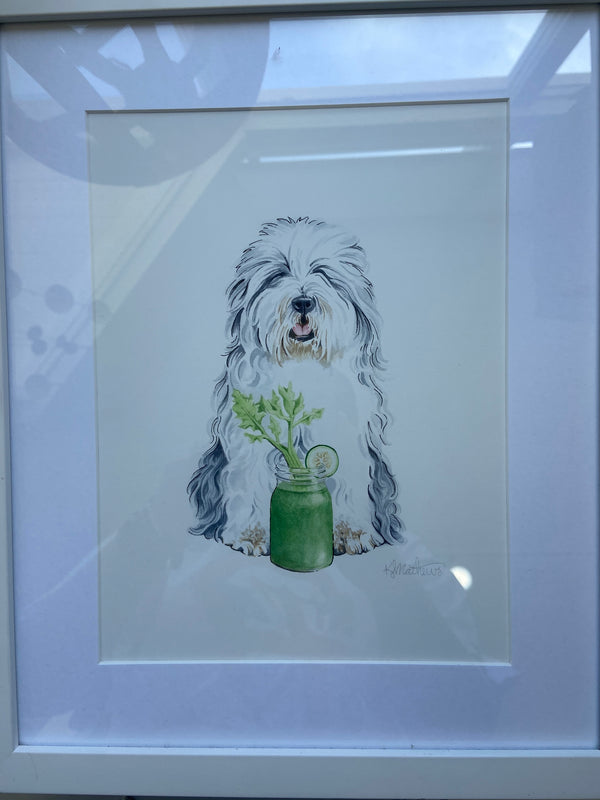 Sheep Dog Animal Spirits ORIGINAL ART by Kim Mathews - Feelin’ Memphis LLC
