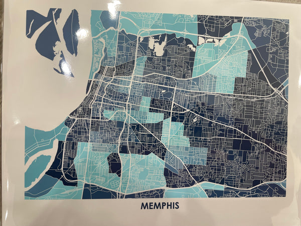 Memphis Map Print - Feelin’ Memphis LLC